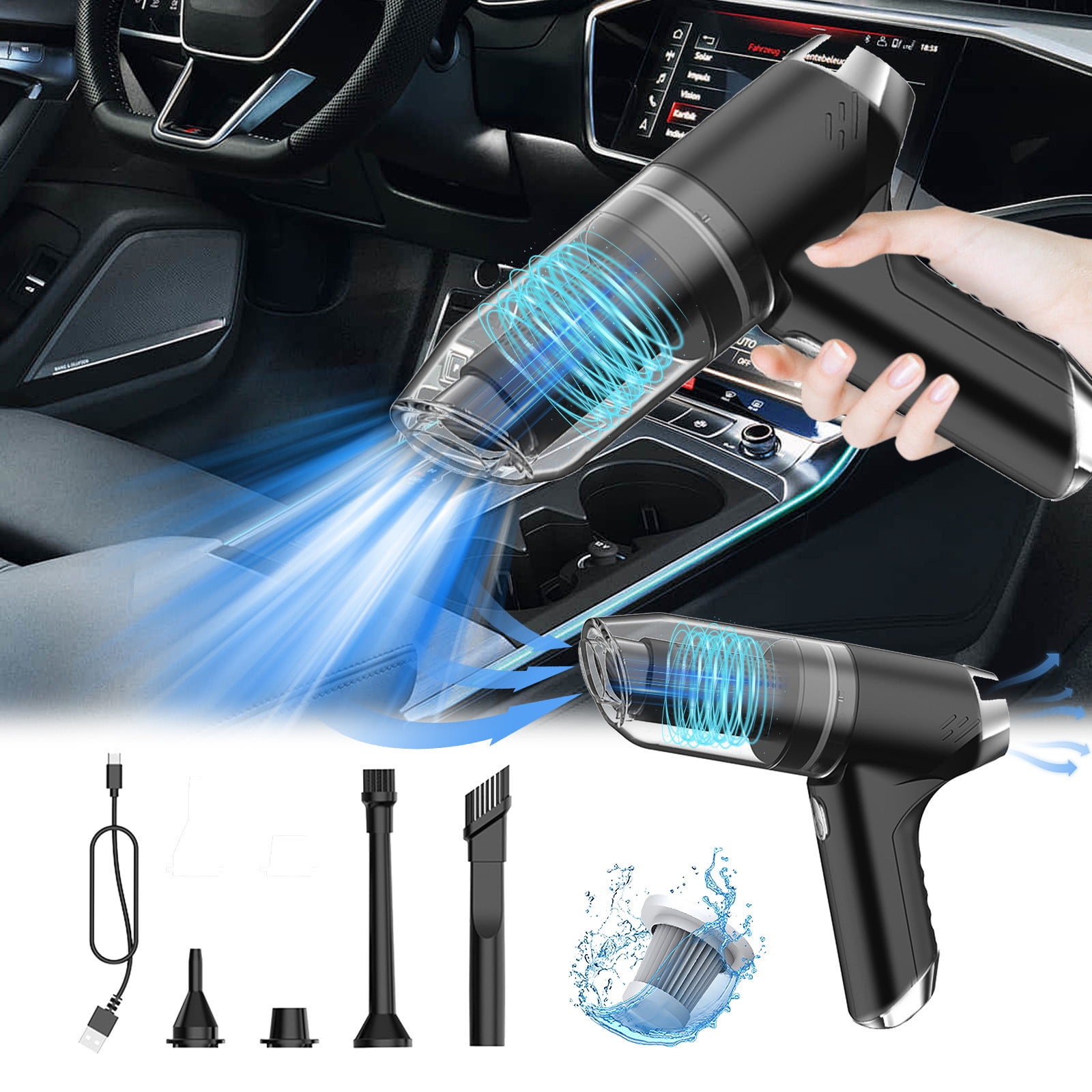 Gecau Clearance Vacuum Mini Vacuum Hand Vacuum Handheld Vacuum Cordless ...