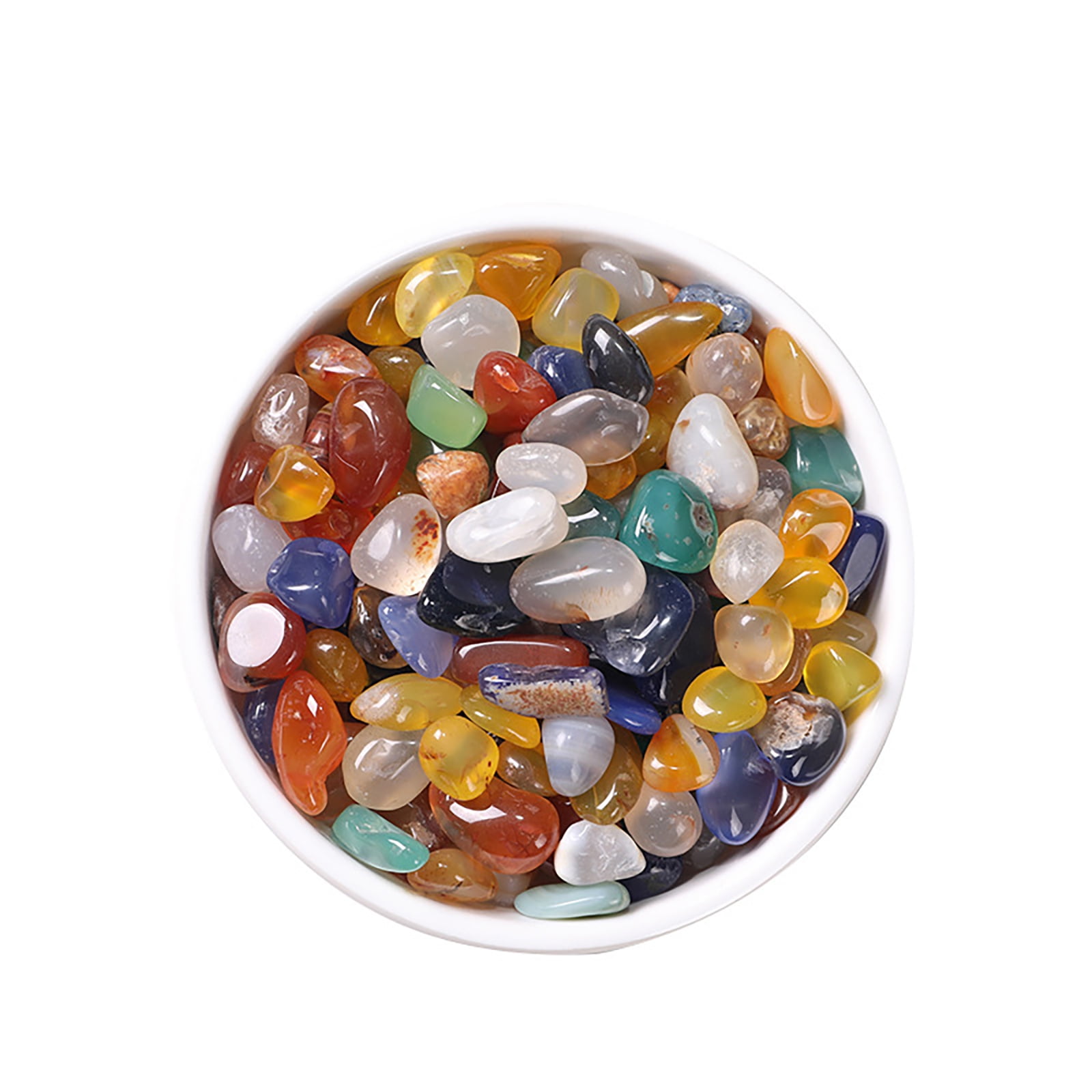 Gecheer 0.19-0.27 Inches Polished Agate Stones Colored Decoration ...