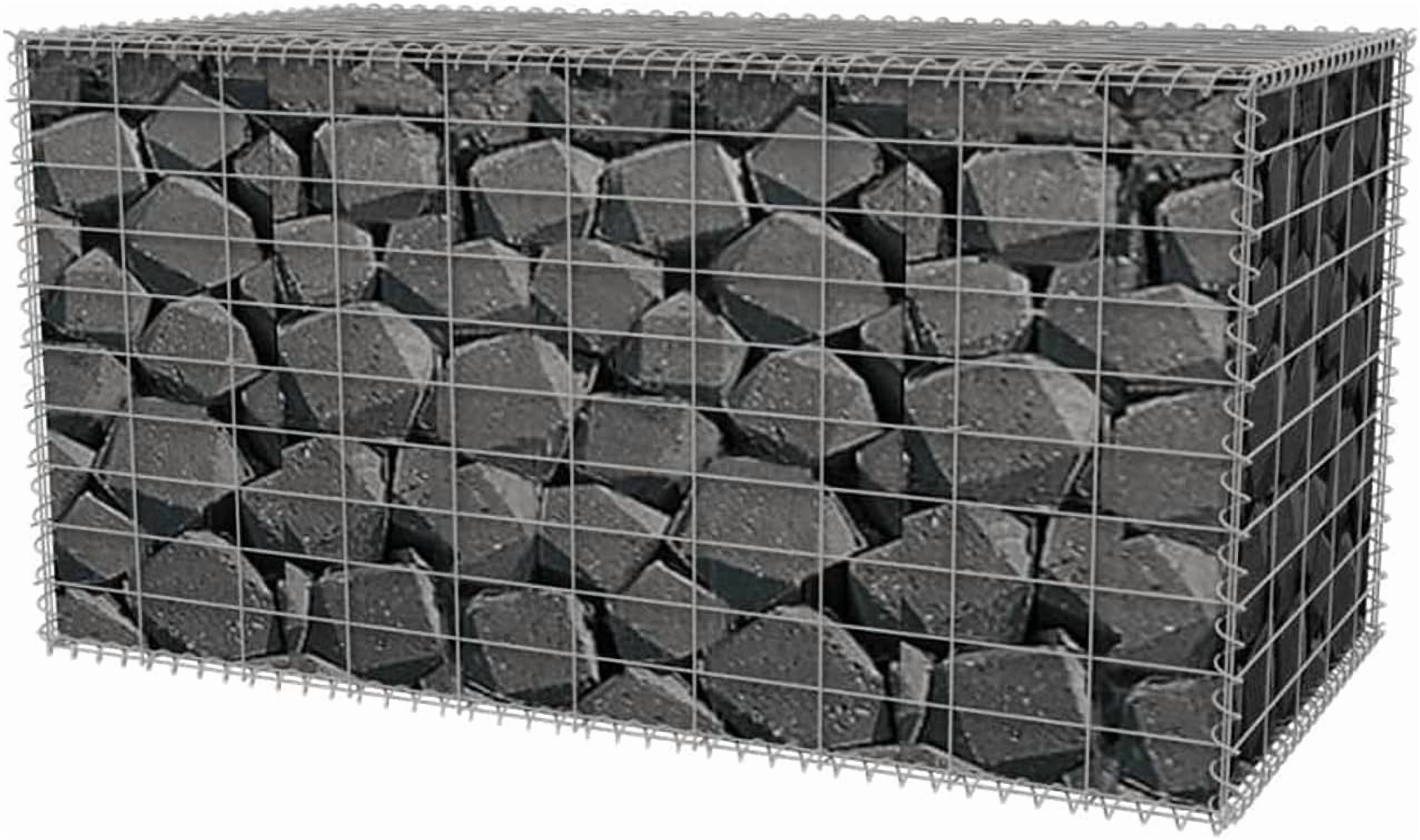 Gecheer Gabion Basket Galvanized Steel 39.4" x 19.7" x 19.7", Gabion ...