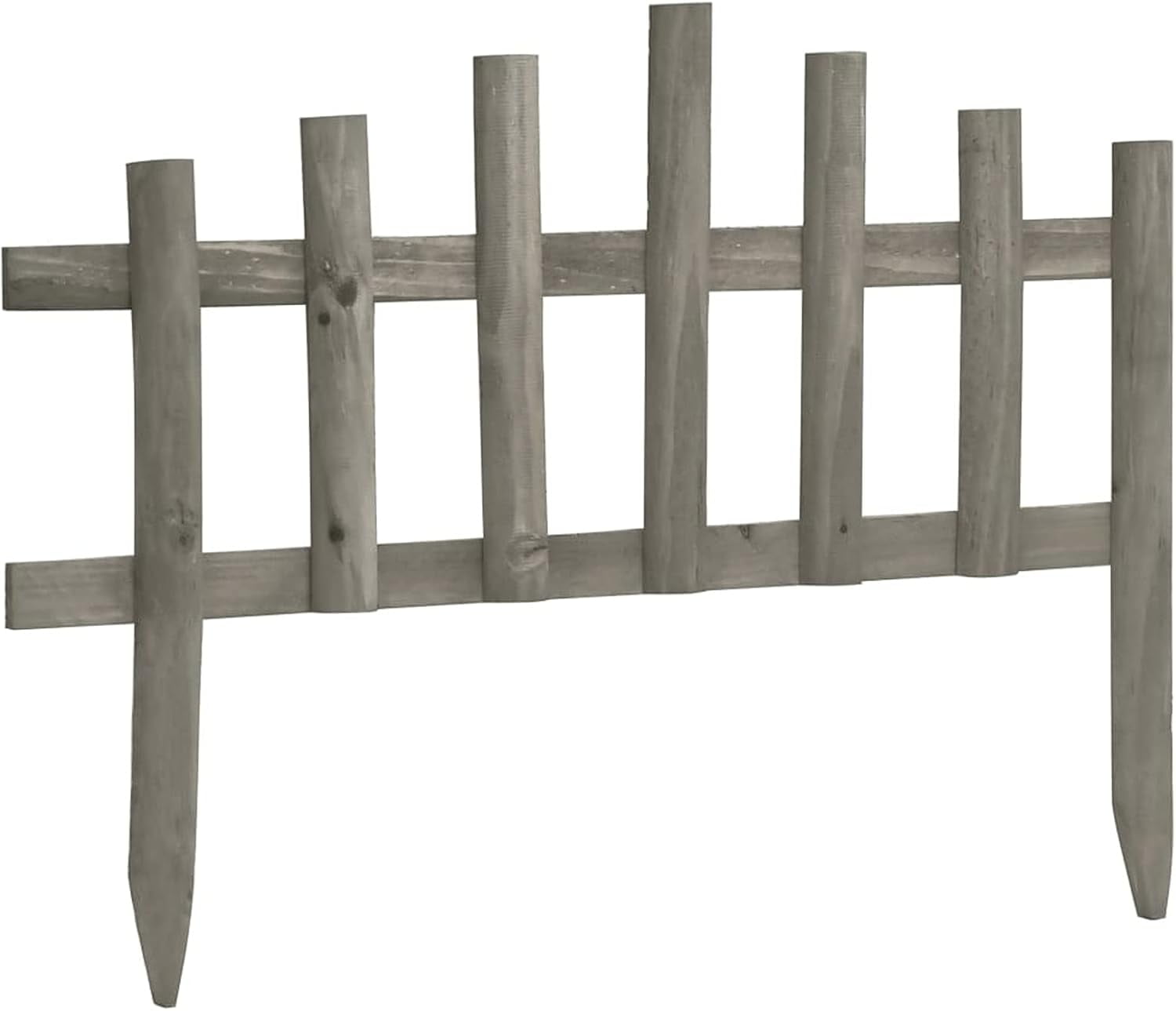 Gecheer Garden Fence Lawn Edgings 10 PCS, Wooden Decorative Fence ...