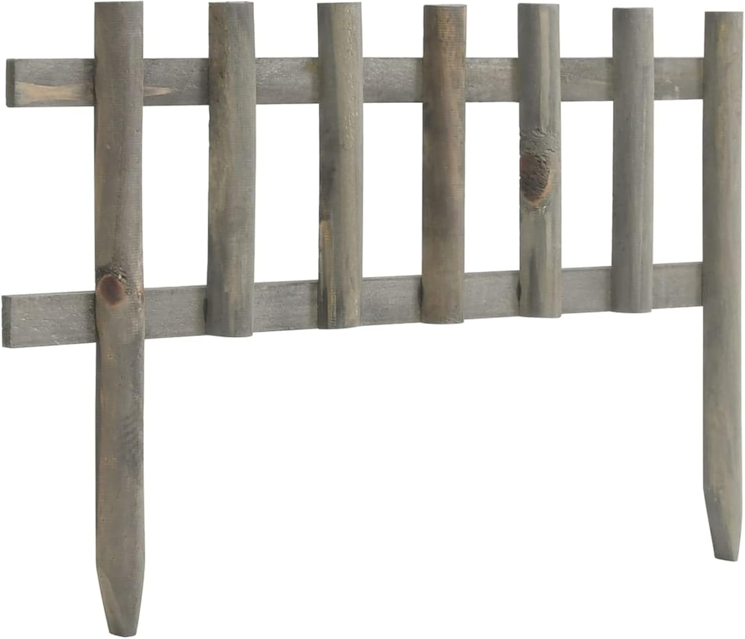 Gecheer Garden Fence Lawn Edgings 10 PCS, Wooden Decorative Fence ...