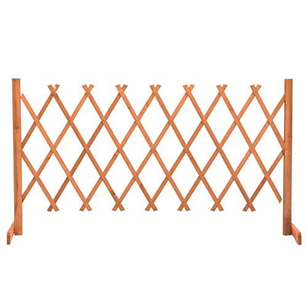 Gecheer Garden Fence Trellis Gray 59.1"x31.5" Solid Firwood, Extendable ...
