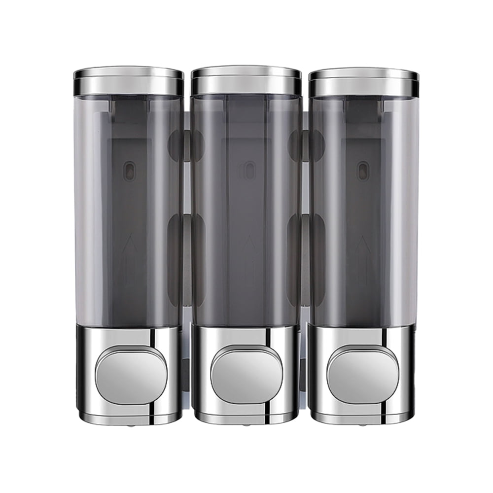 Gecheer Wall-Mounted Shower Shampoo Dispenser, ABS Material, 3 Chambers ...