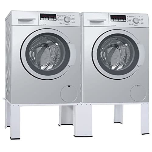 Gecheer Washing Machine Laundry Pedestal with Pull-Out Shelf White 27.2 ...