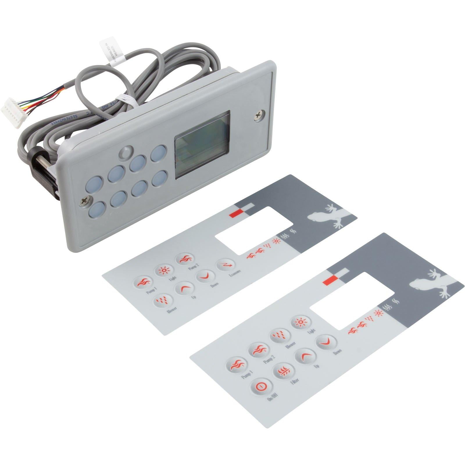 Gecko Aqua-Flo K-8 8 Buttons Topside Control Panel without Overlay 0200 ...