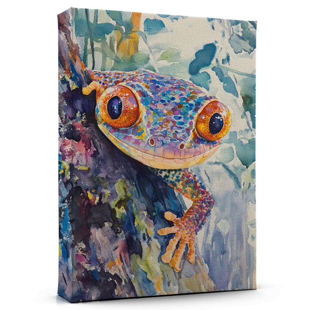 Gecko Bluish Tokay Canvas Wall Art Animal Decor, Gecko Bluish Tokay ...