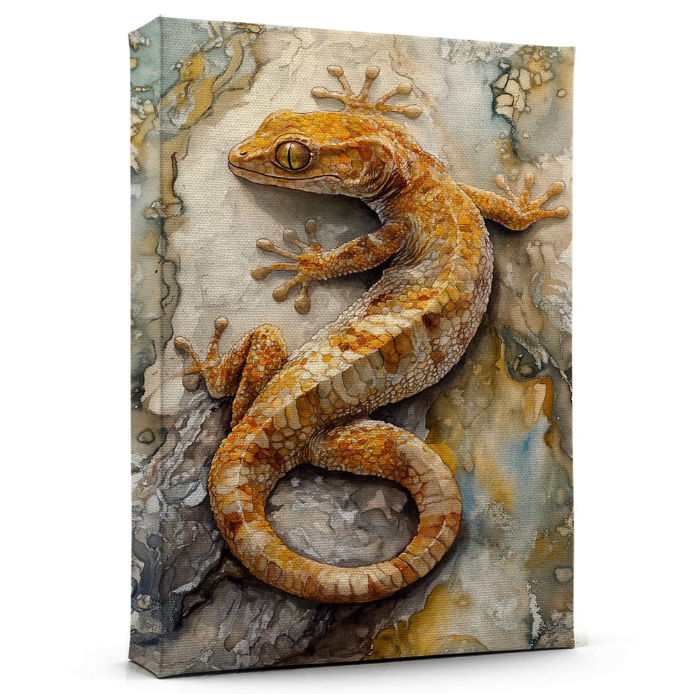 Gecko Brown Tan African Fat Tailed Pictures Wall Decor - Colorful Gecko ...
