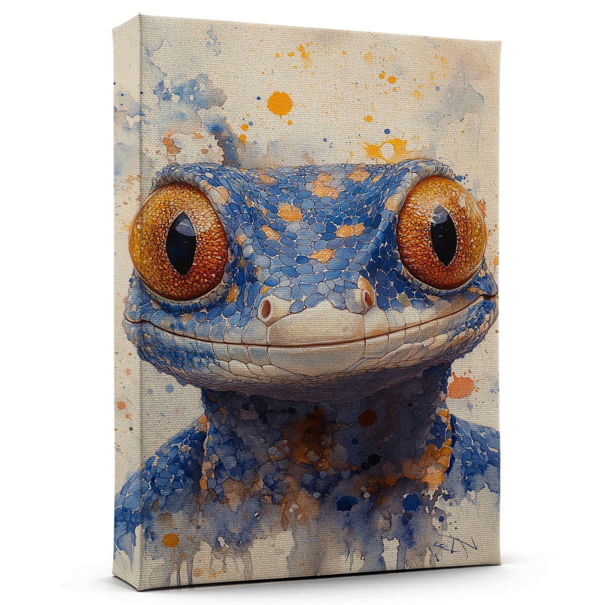 Gecko Cream Crested Canvas Art Animals, Colorful Gecko Cream Crested ...