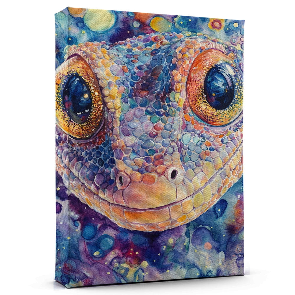 Gecko Gray Leopard Pictures Wall Decor - Colorful Gecko Gray Leopard ...