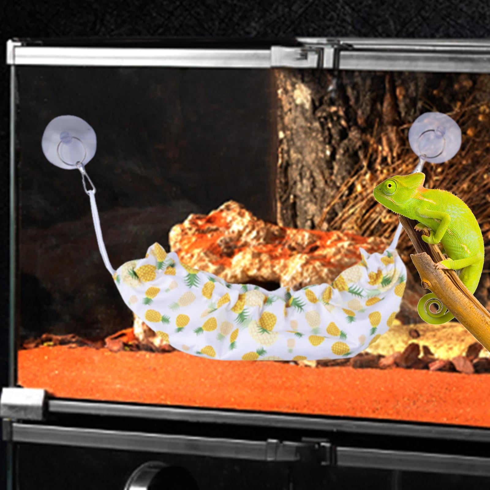 Gecko Hammock Hanging Bed Breathable Reptile Lounger with Suction Cups ...
