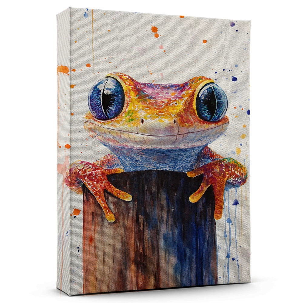 Gecko Leachie Canvas, Colorful Gecko Leachie Picture Canvas Wall decor ...