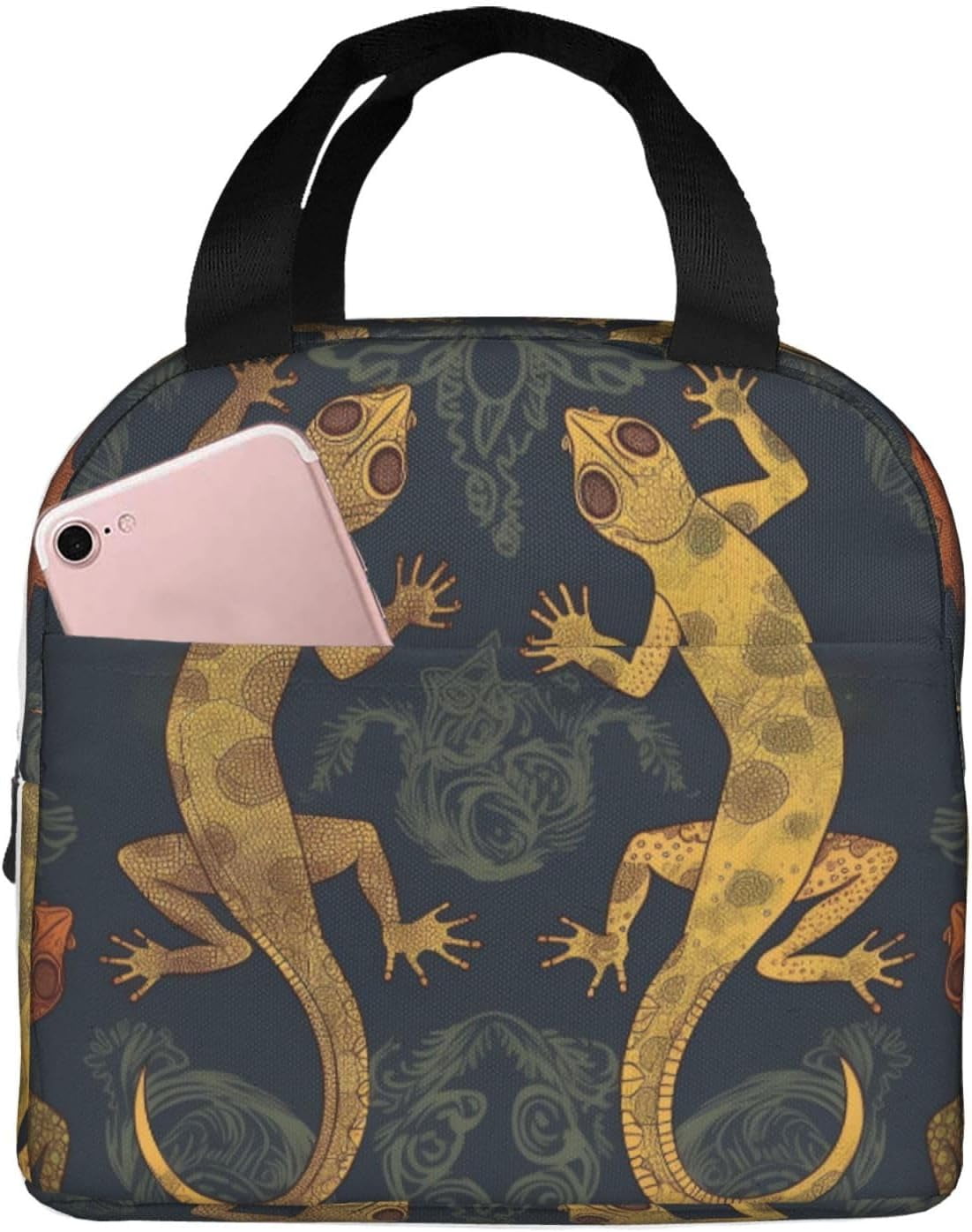 Gecko Lizards Lunch Bag for Women Men Insulated Lunch Box Waterproof Lunch Tote Bag Reusable ...
