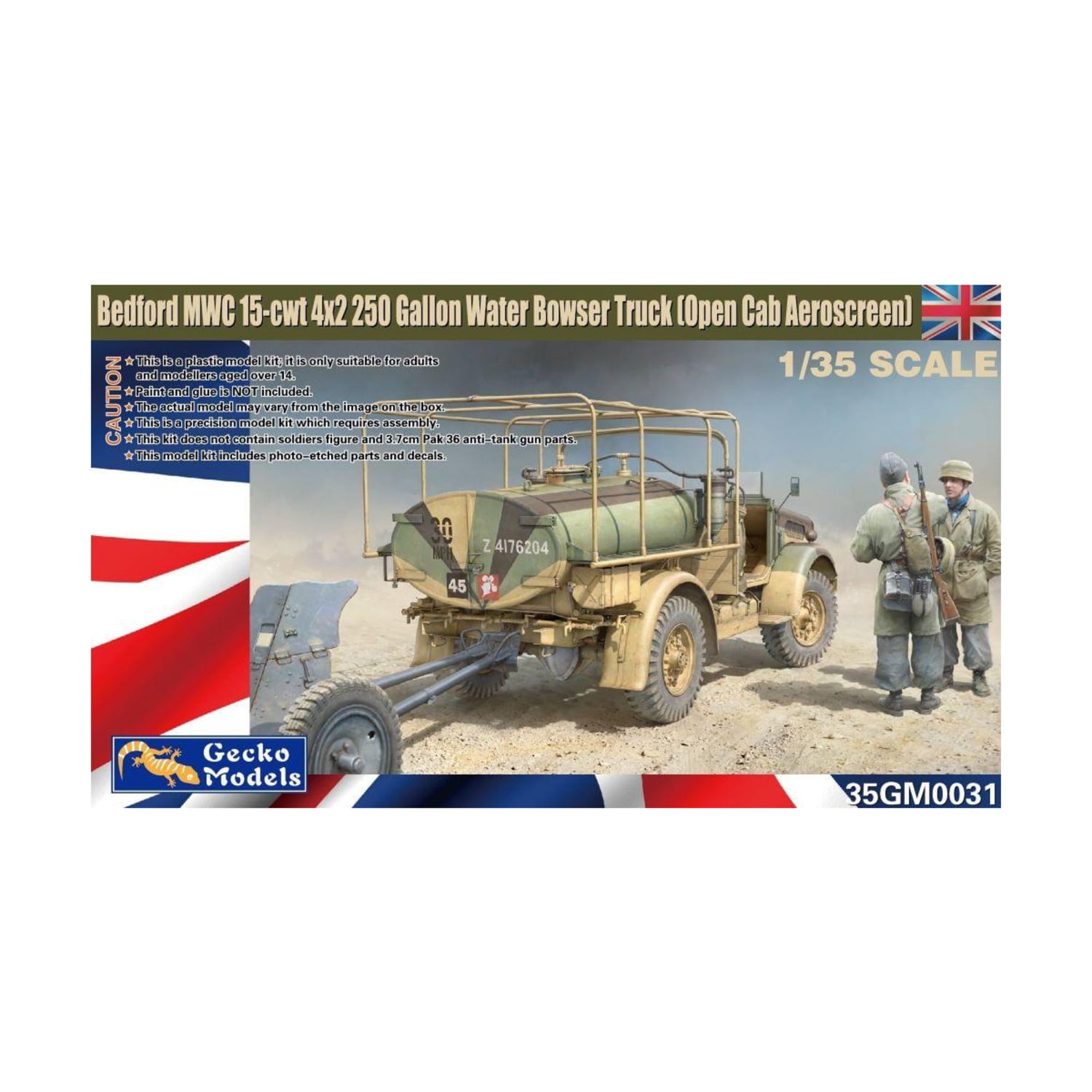 Gecko Models Bedford MWC 15-cwt 4x2 250 Gallon Water Bowser Truck (Open ...