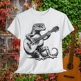 Gecko Playing Acoustic Guitar Tee, Lizard Music Art Illustration, Cute ...