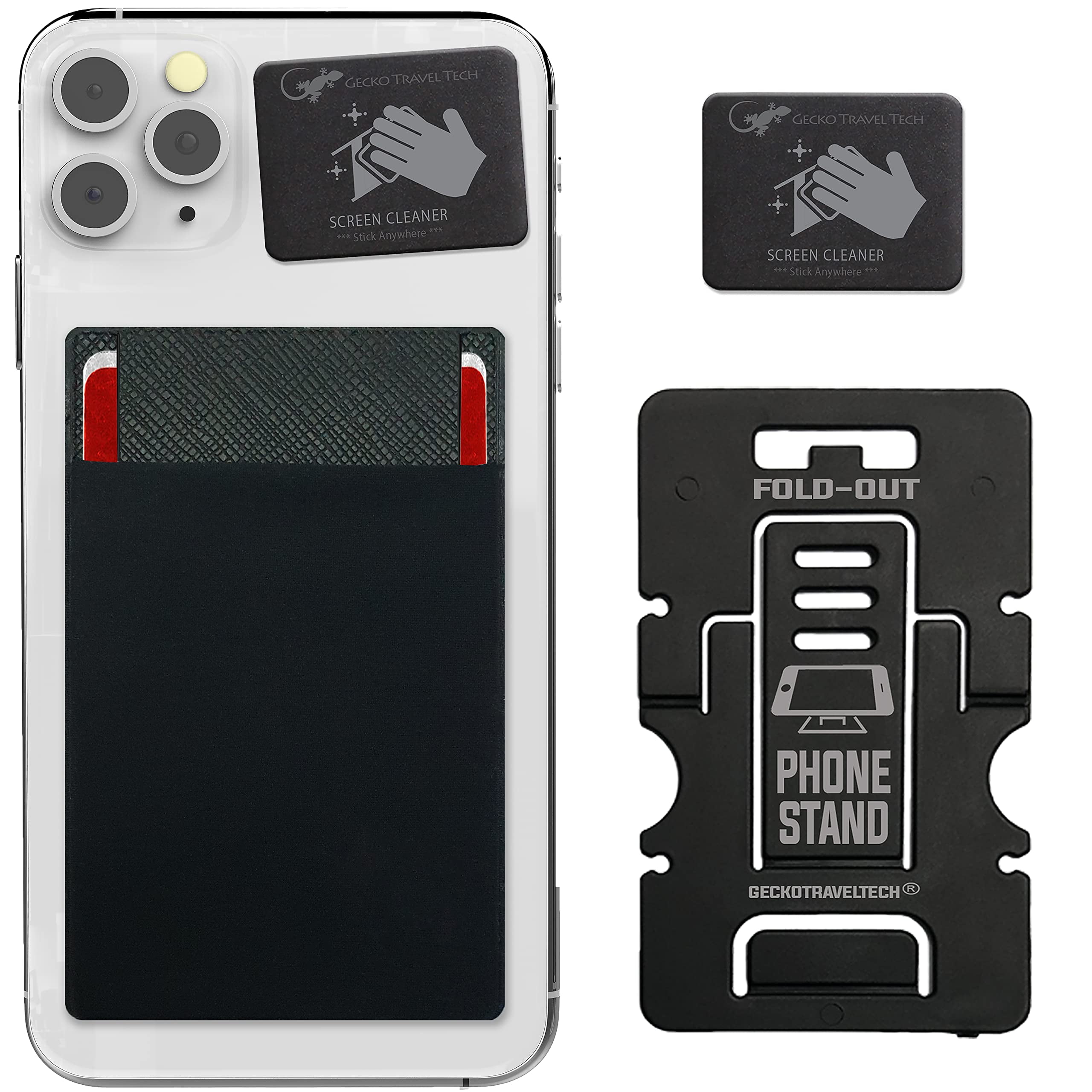 Gecko Travel Tech Power Strap Card Pocket, Secure Card Holder for Back ...