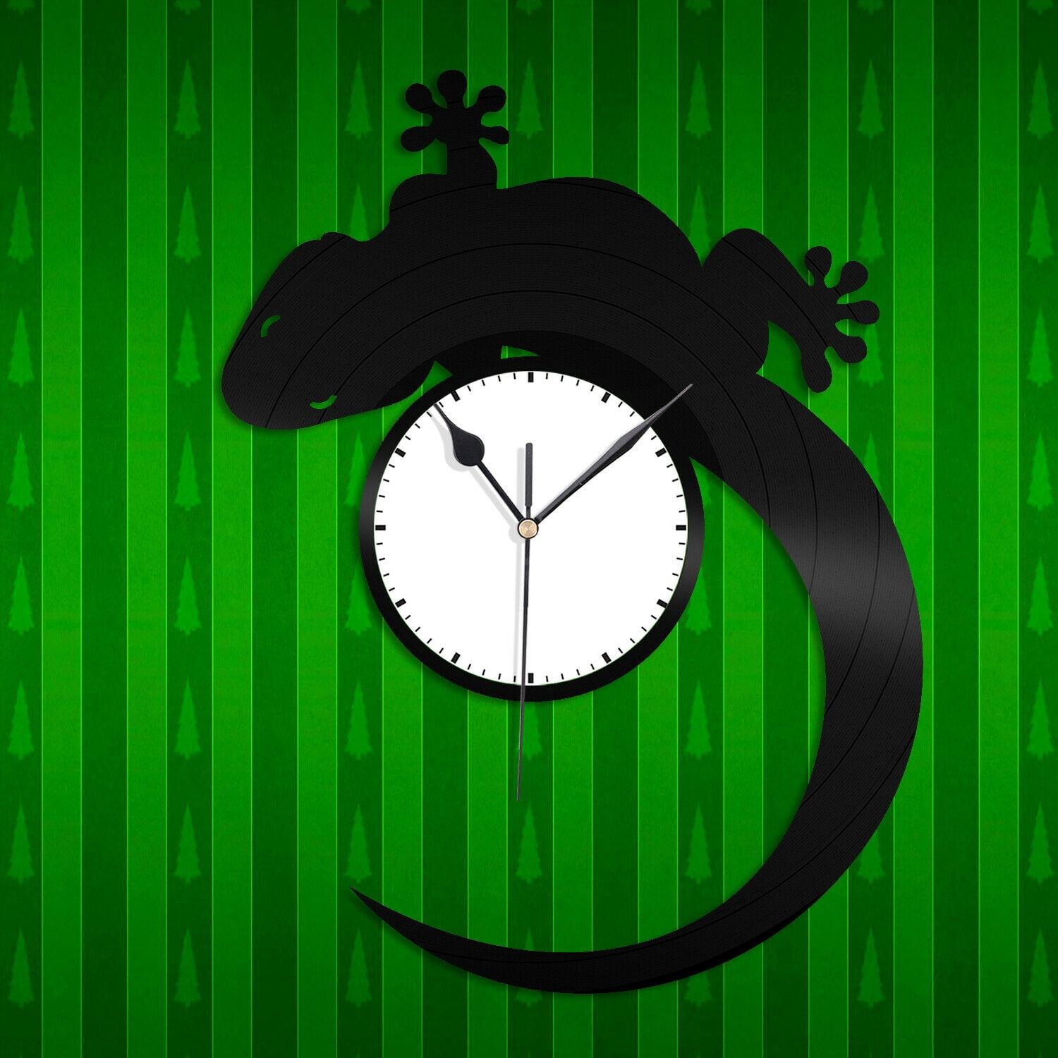 Gecko Vinyl Wall Clock Animal Lovers Unique Gift Home and Kids Room ...