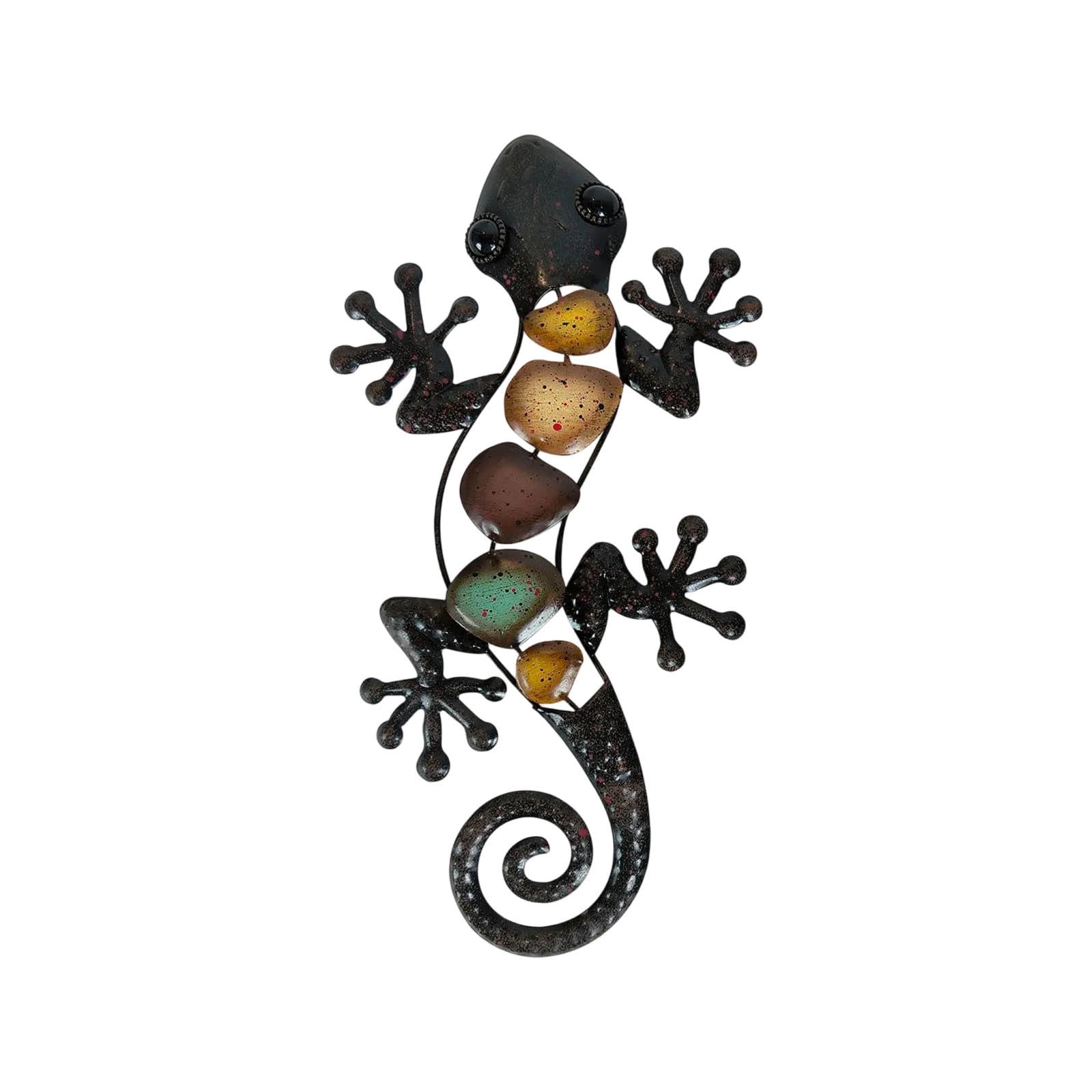 Gecko Wall Decor, Hand-Painted Lizard Wall Art for Indoor/Outdoor ...