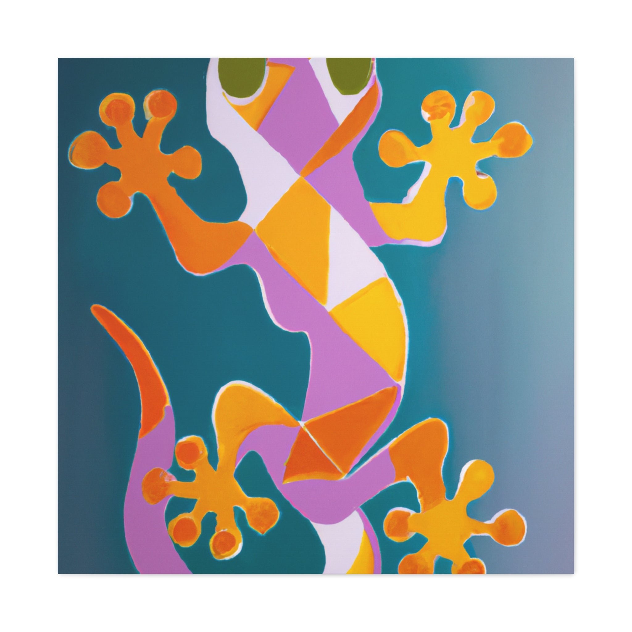 Gecko in Art Deco - Canvas - Walmart.com