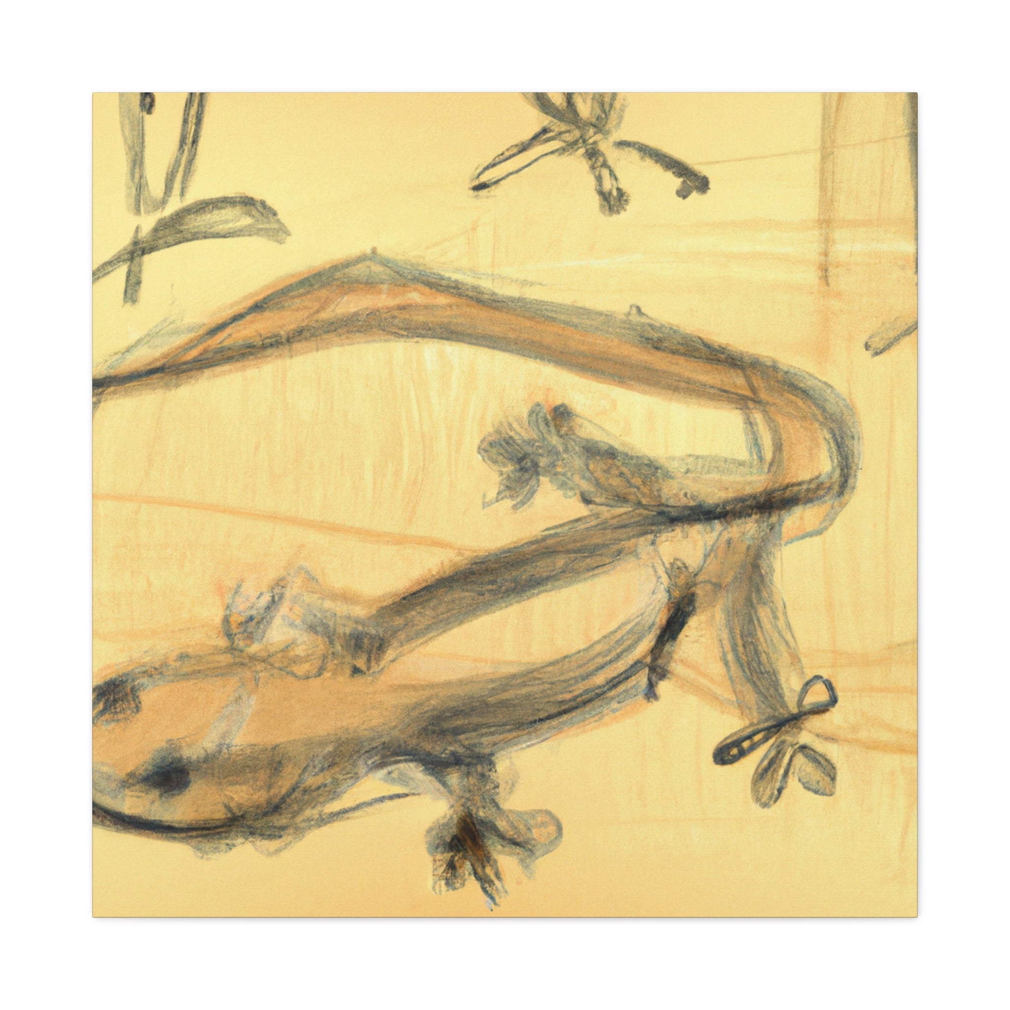Gecko in Neoclassicism - Canvas - Walmart.com