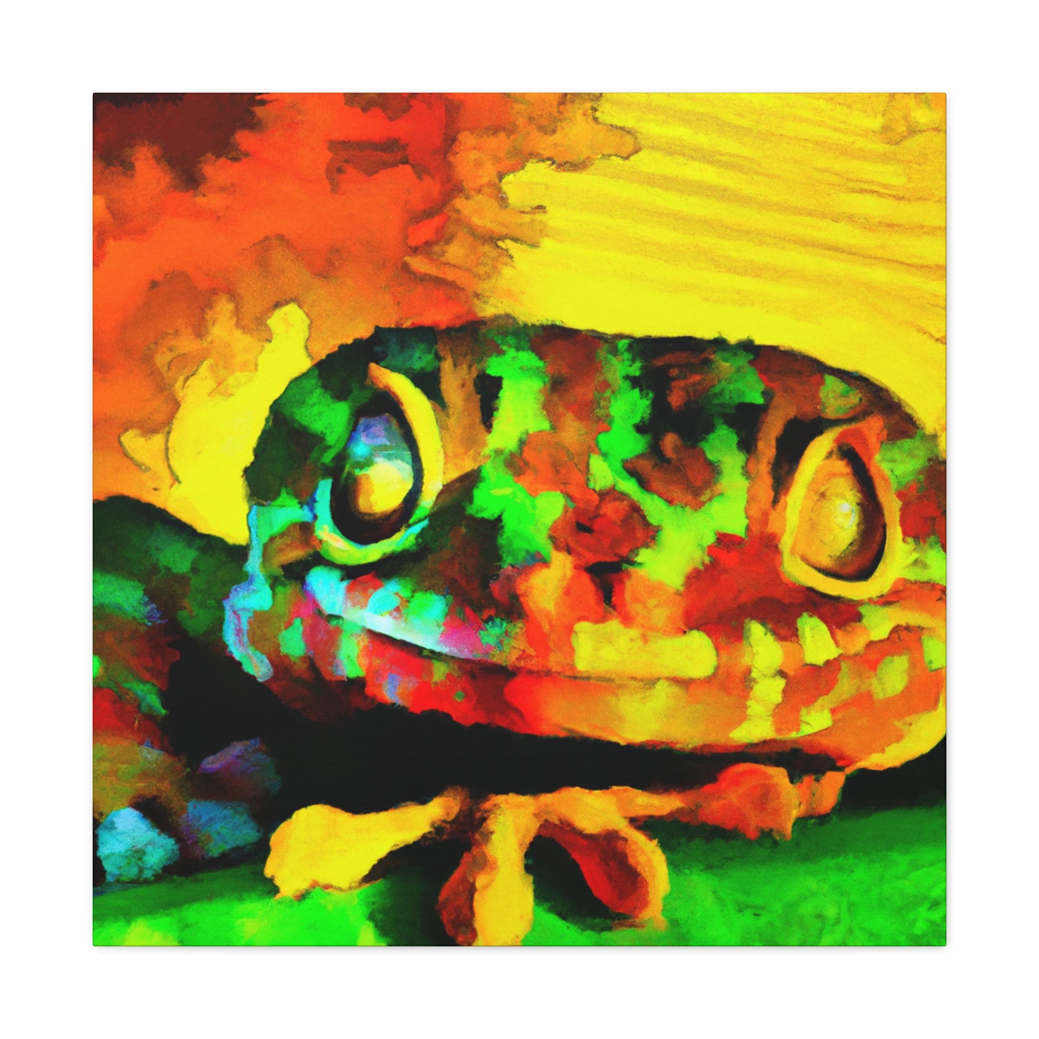 Gecko in Sunset Glow - Canvas - Walmart.com