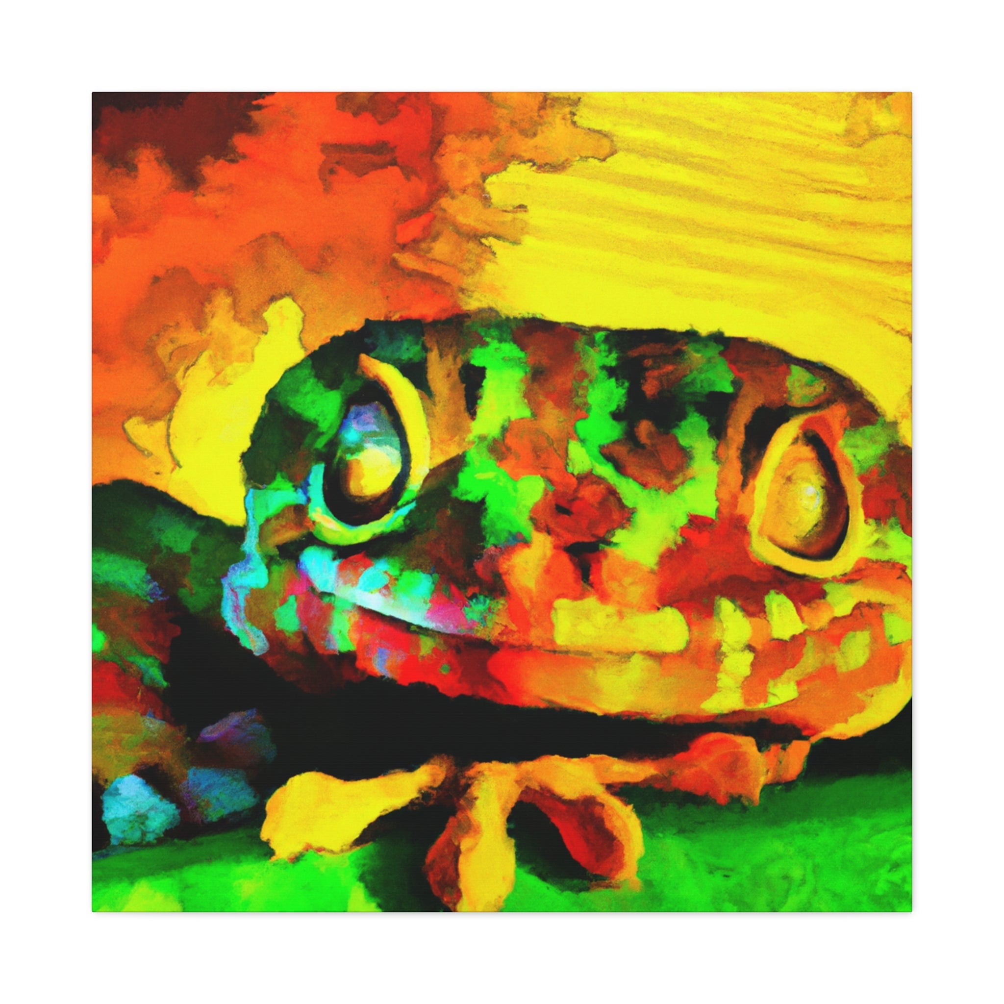 Gecko in Sunset Glow - Canvas - Walmart.com