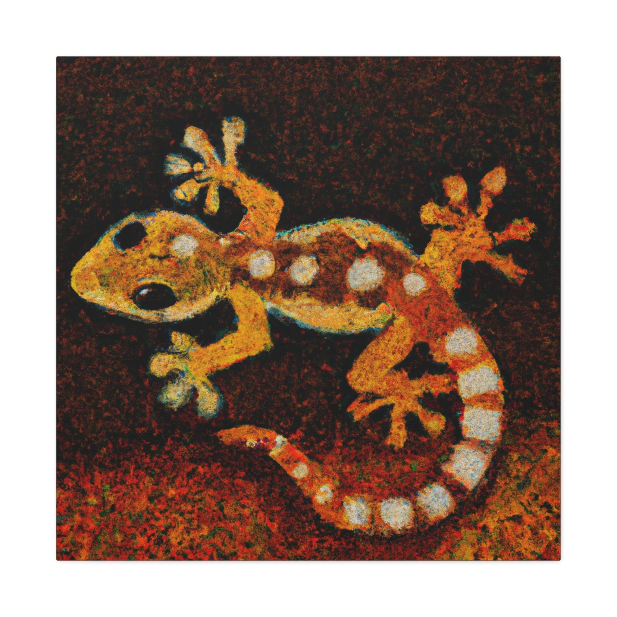 Gecko's Pointillist Dream - Canvas - Walmart.com