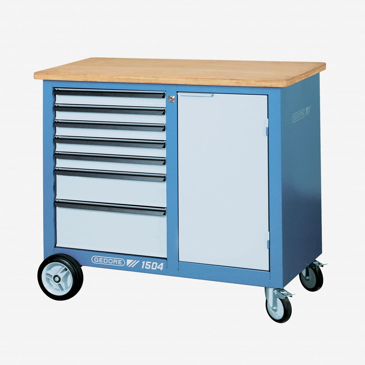 Gedore 1504 0511 S Mobile workbench with 7 drawers and vice - Walmart.com