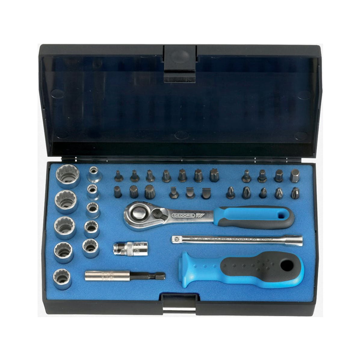 Gedore D 20 KAU-20 Socket set 1/4" 37 pcs UD-IN-IS-PH-PZ-TX - Walmart.com
