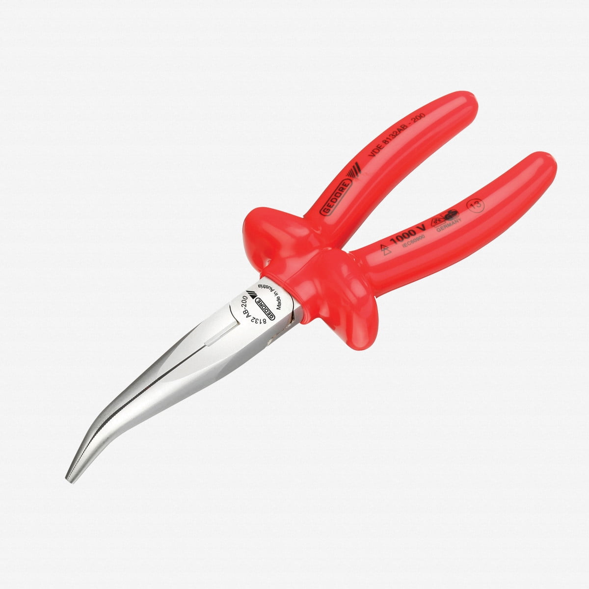 Gedore VDE 8132 AB-160 VDE Bent Nose Telephone Pliers, 160 mm - Walmart.com