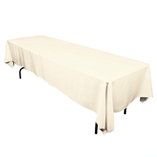 Gee Di Moda Tablecloth Rectangle, 60" x 102", Ivory, Polyester - Buffet ...