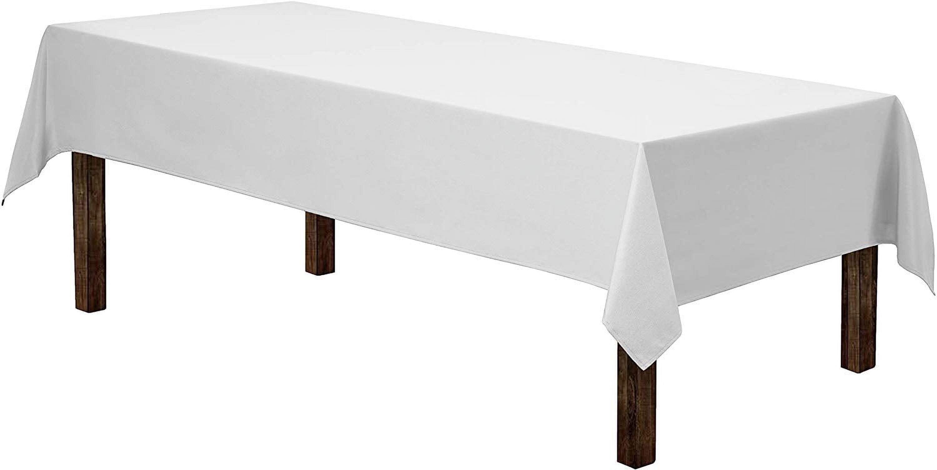 Gee Di Moda Tablecloth Rectangle, 60" x 126", White, Polyester - Buffet ...