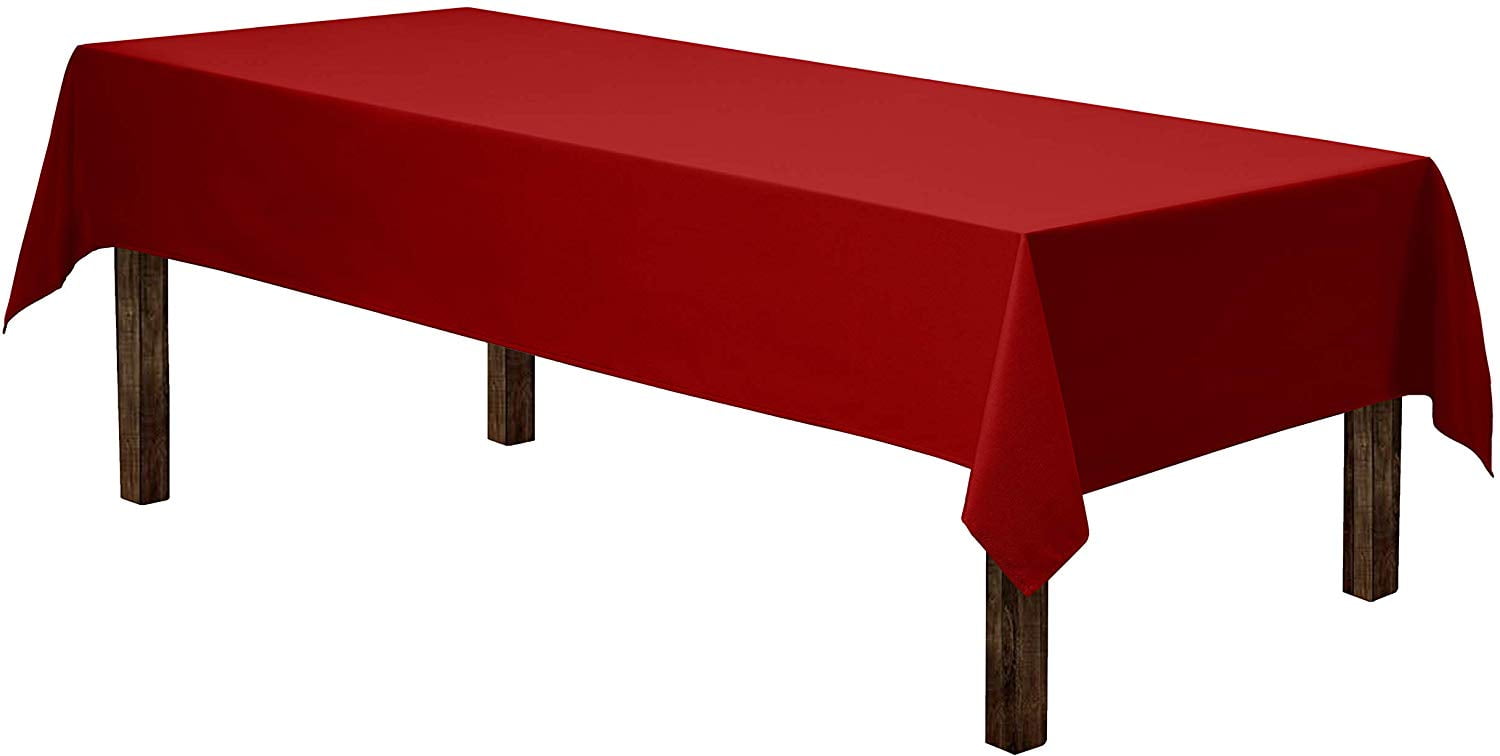 Gee Di Moda Polyester Tablecloth - 90x132 Inch, Red, Ideal for Parties ...