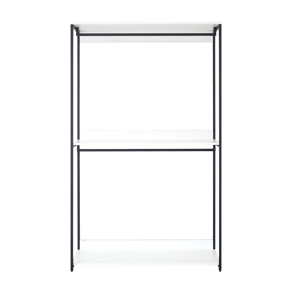 GeeHome Fiona 47" Wood and Metal Walk-in Closet with One Shelf ...