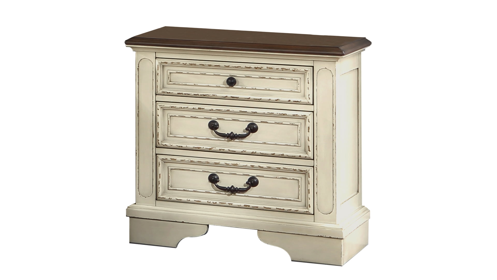 GeeHome Noble Traditional Style 3-Drawer Night stand Made with Wood in ...