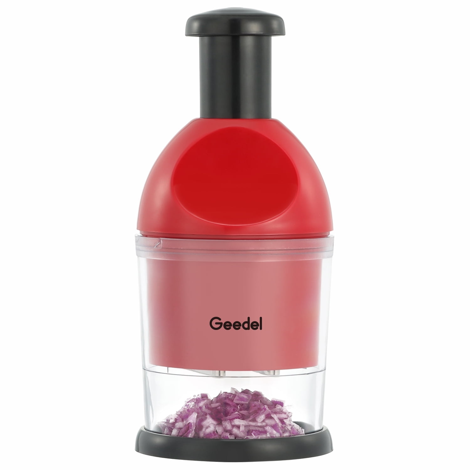 Geedel Food Chopper, Easy to Clean Manual Hand Vegetable Chopper Dicer ...