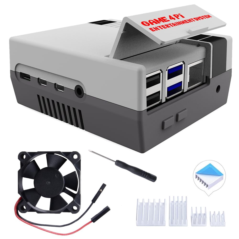 GeeekPi Case for Raspberry KEF16 Pi 4, Pi 4 Case with Cooling Fan and ...