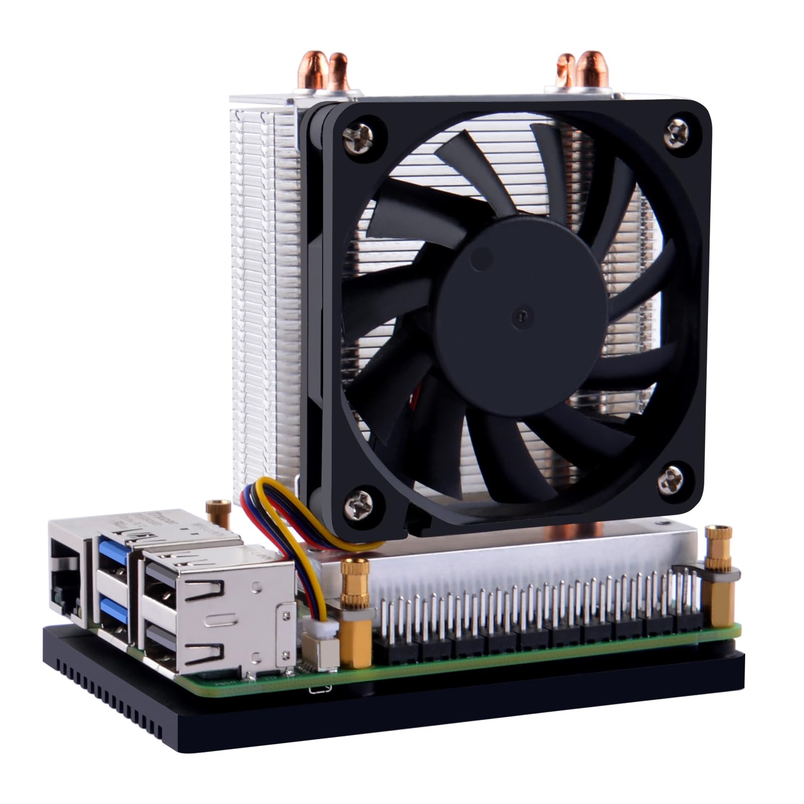 GeeekPi ICE Tower Plus KEF16 for Raspberry Pi 5, Aluminum Heatsink with ...