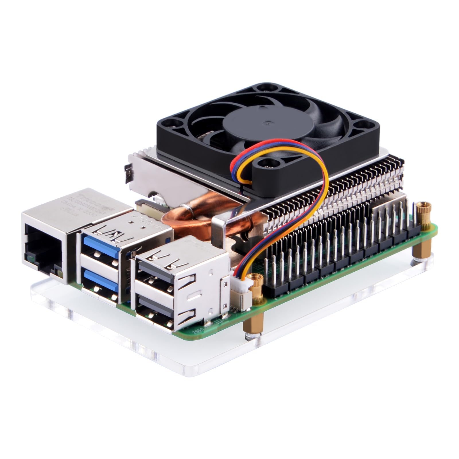 GeeekPi Ultra Thin ICE RRF12 Tower Cooler for Raspberry Pi 5, Aluminum ...