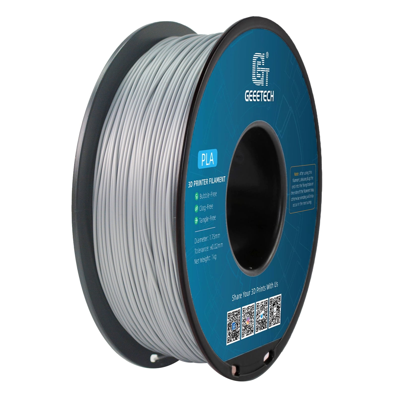 Geeetech 3d printer Filament PLA PETG Plastic 1kg 1.75mm,Tangle-Free ...