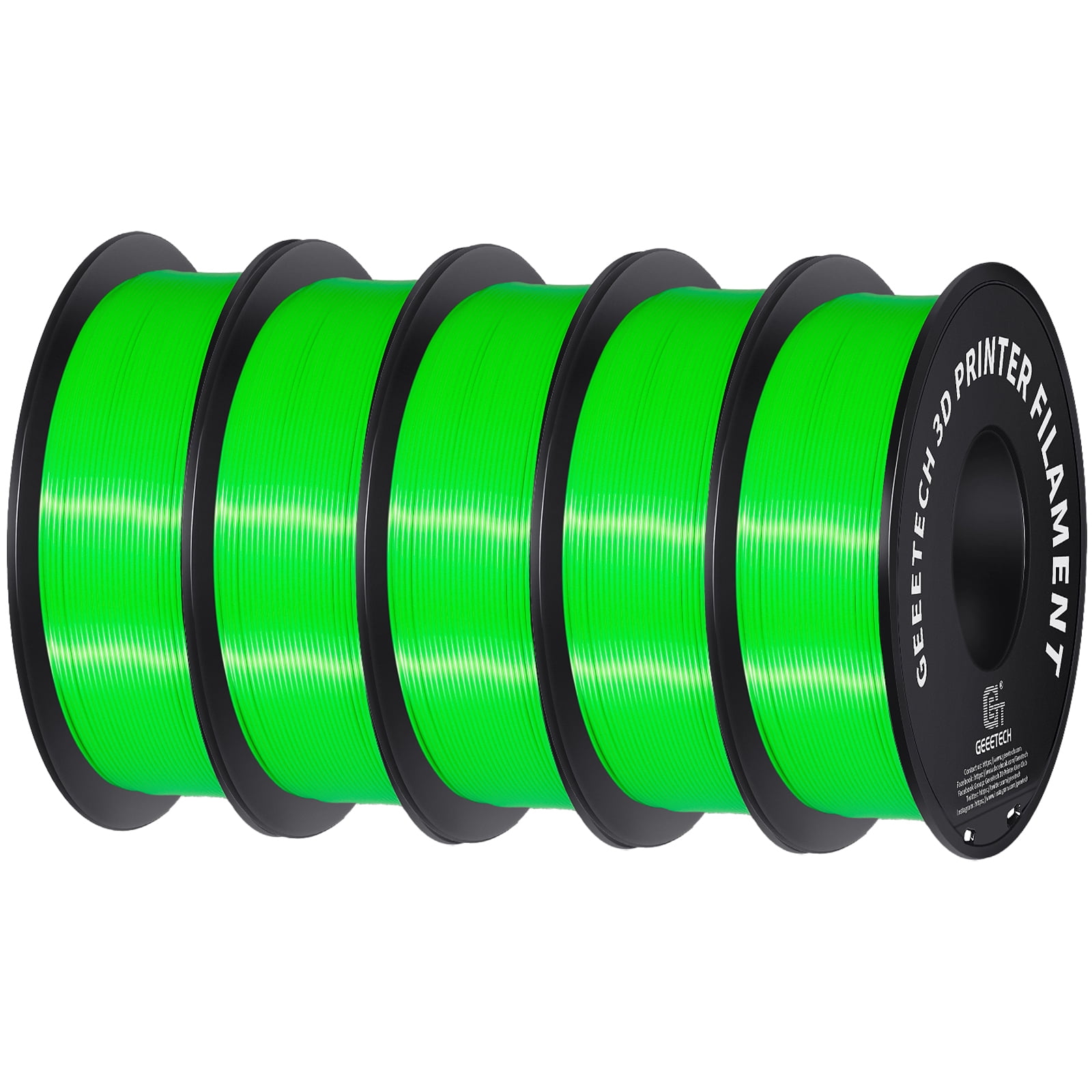 Geeetech 5pcs Green 1.75mmPLA 3D Printer Filament , Dimensional ...