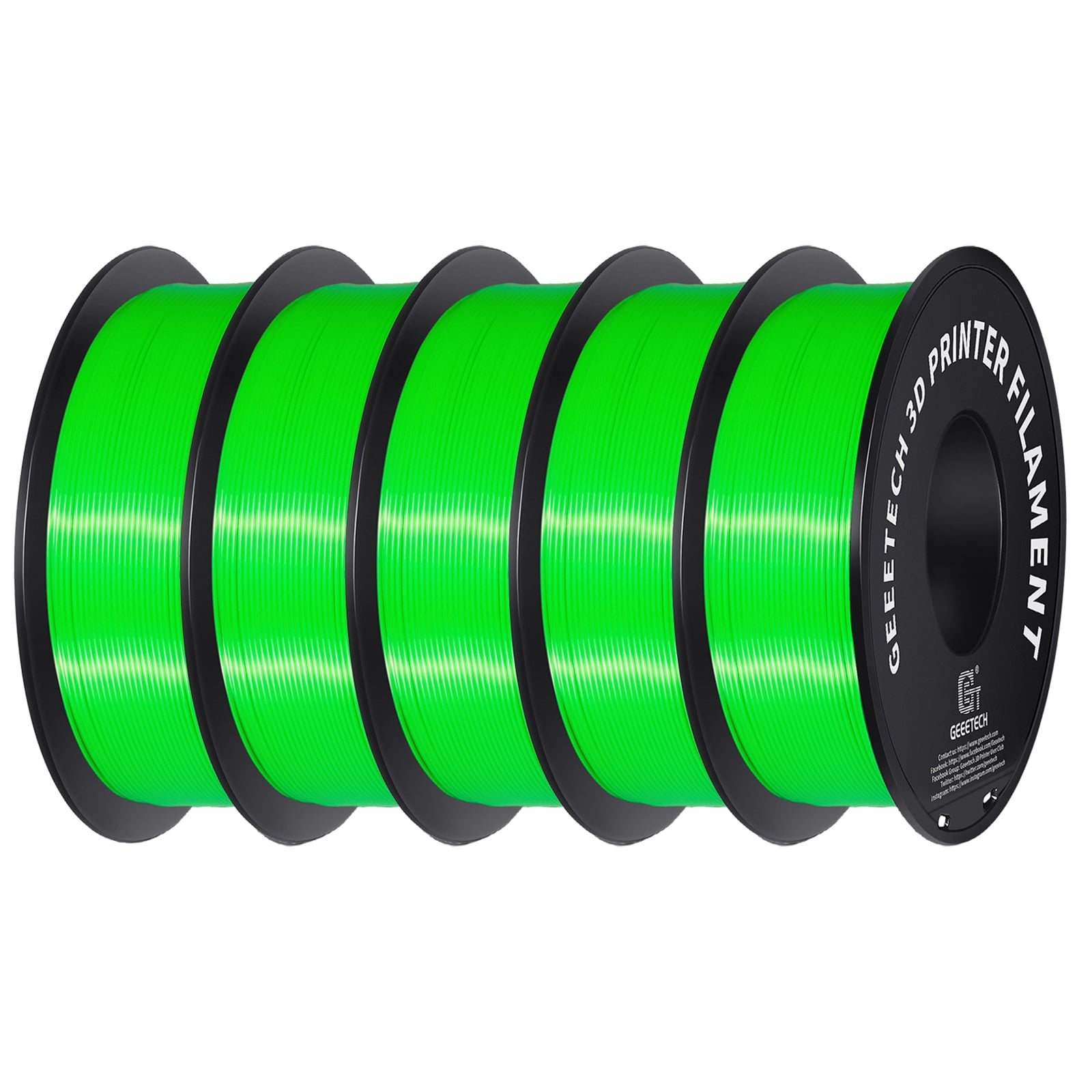 Geeetech 5pcs Green 1.75mmPLA 3D Printer Filament , Dimensional ...