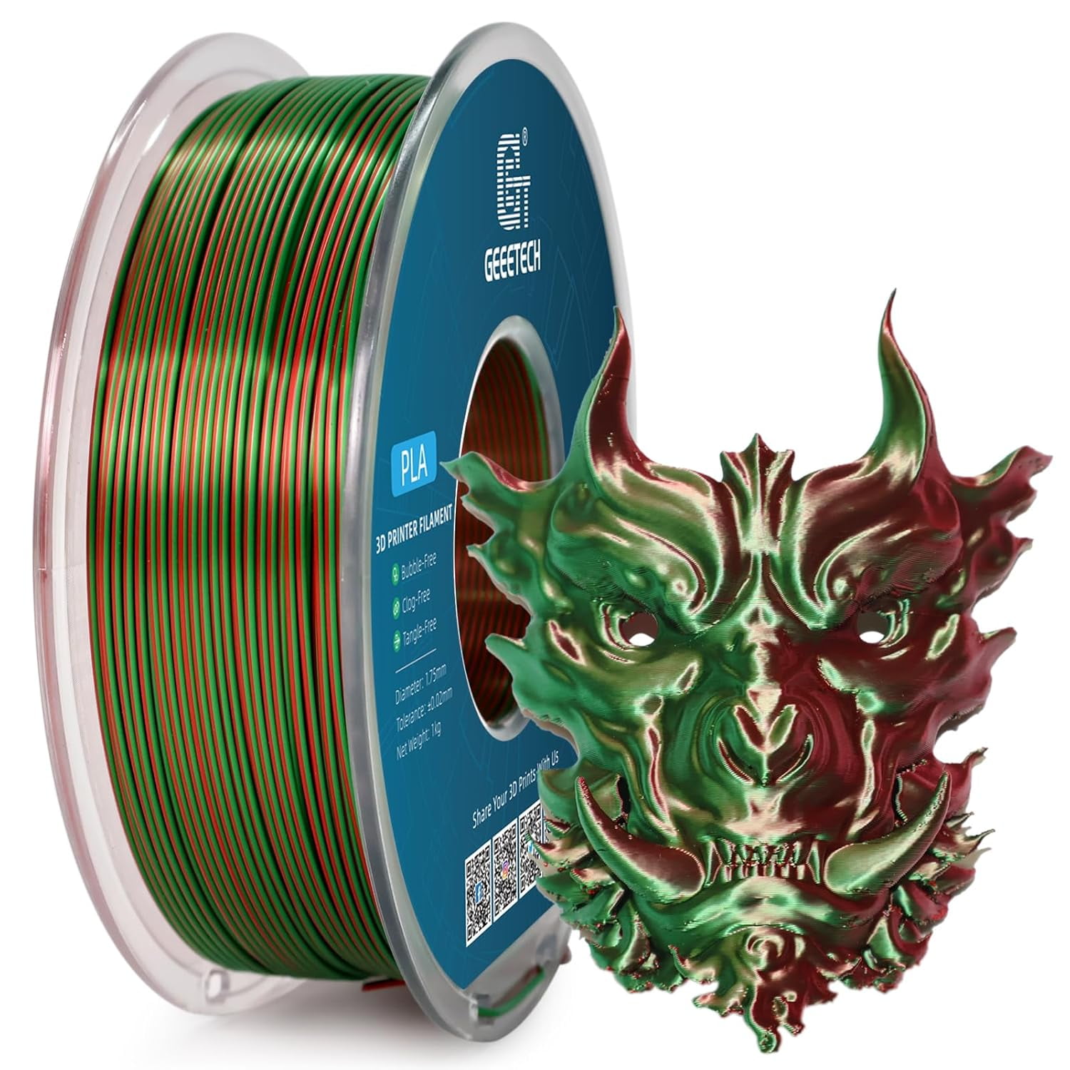 Geeetech Anti-silk type 3D Printer PLA Filament 1KG Toughness Enhanced ...