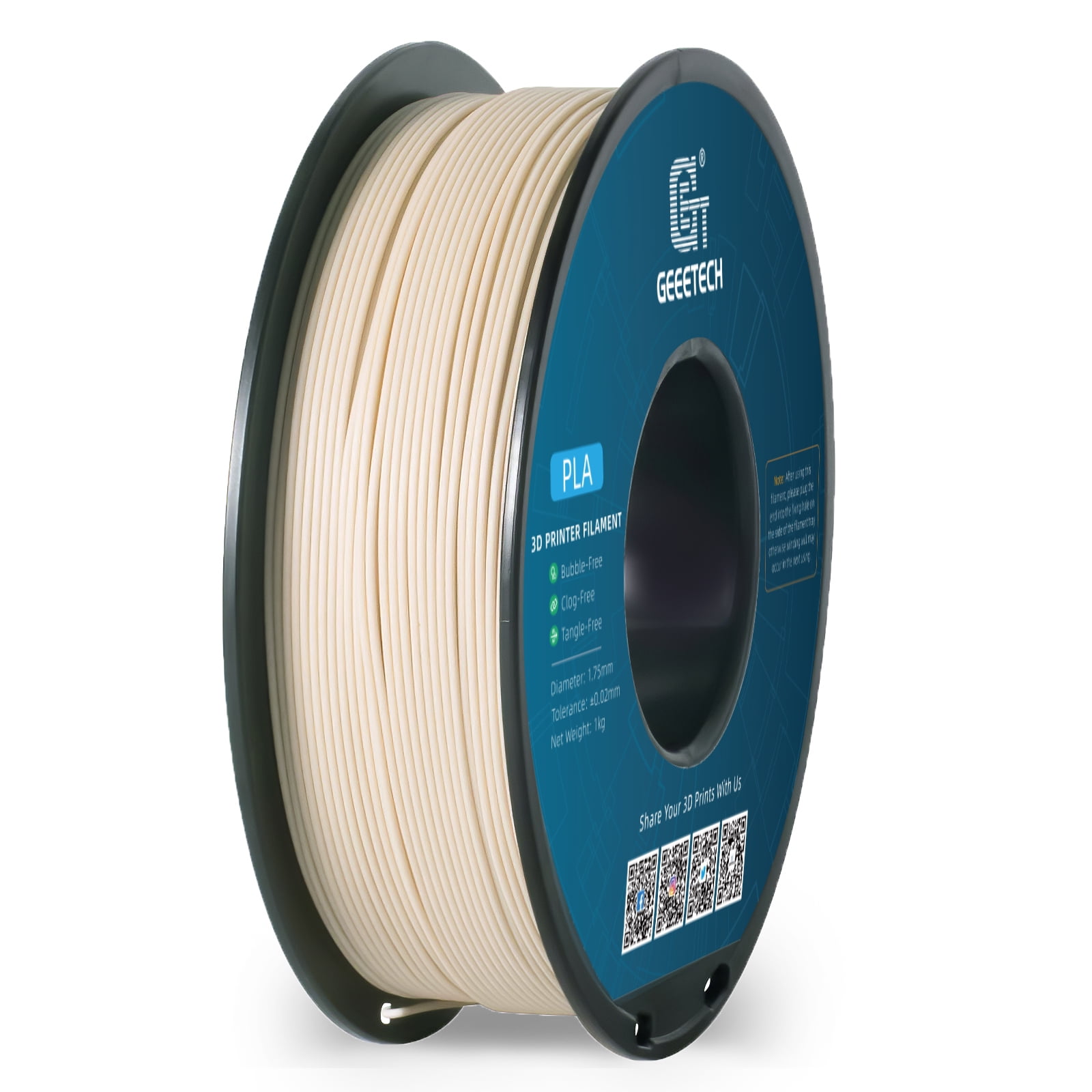 Geeetech PLA 3D Printer Filament, 1.75mm 1KG (2.2lbs) Spool ...