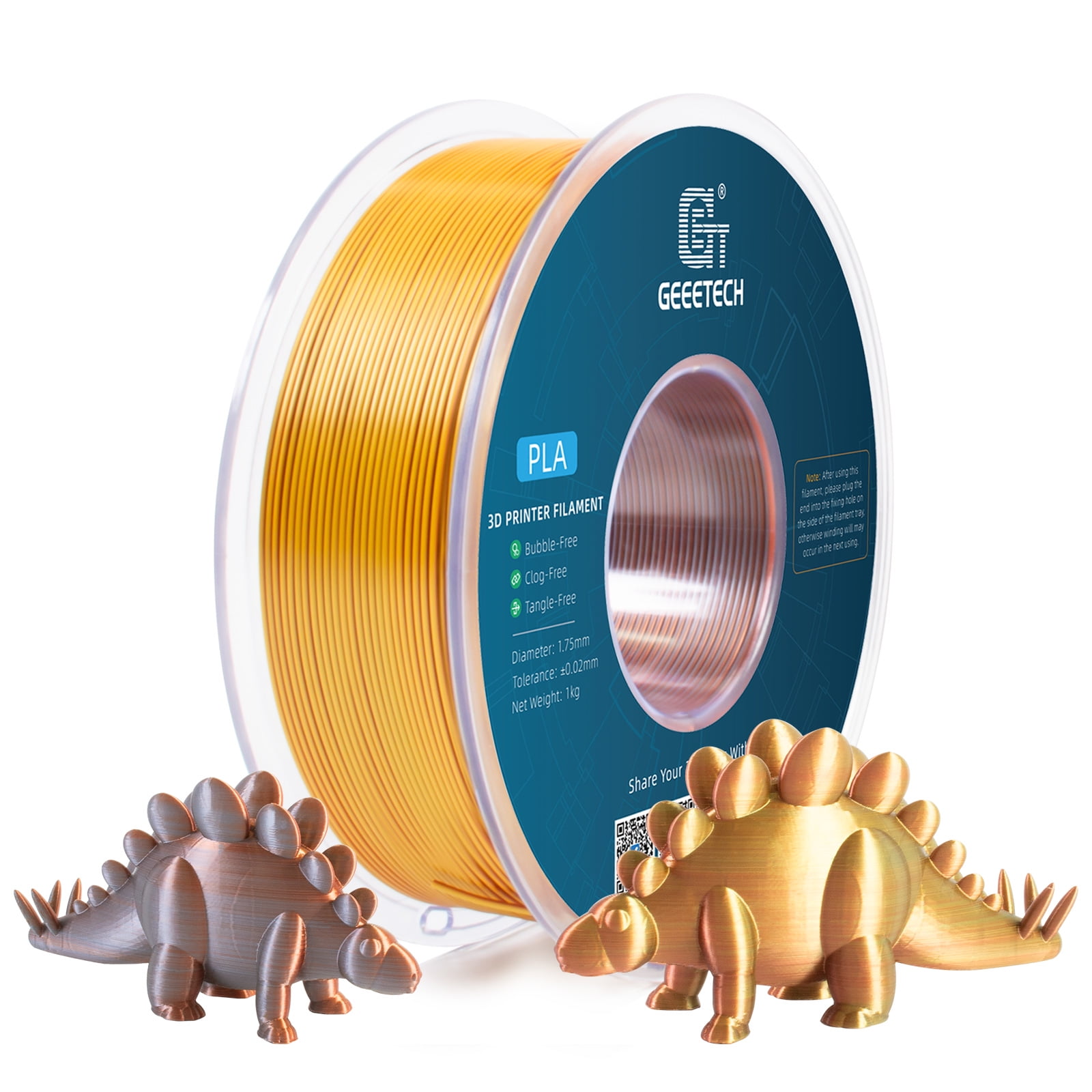 Geeetech Tri Color Silk PLA Filament , 3D Filament 1,75 mm 1KG Spool ...