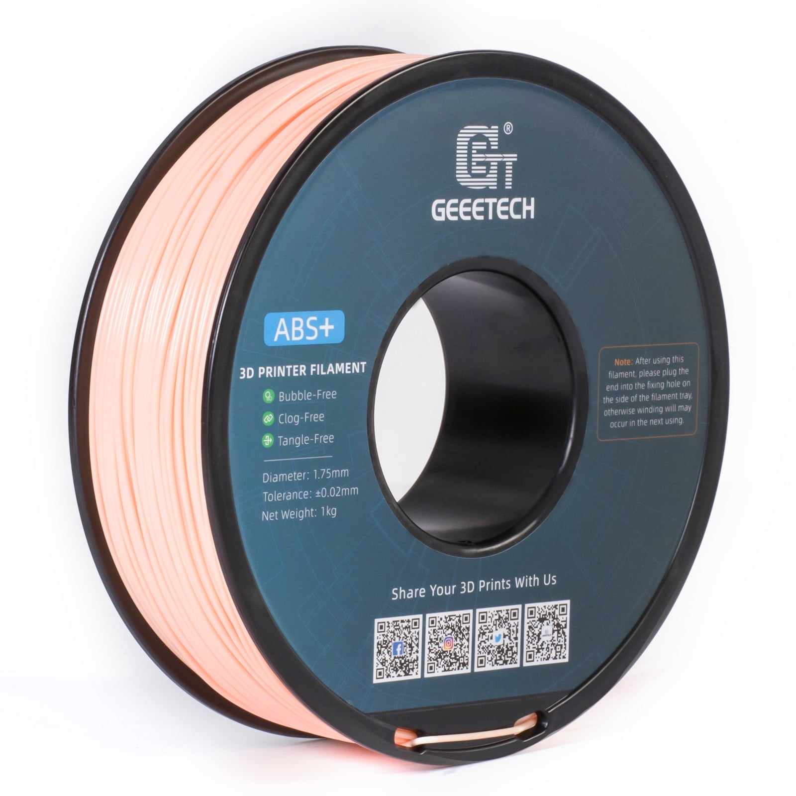 Geeetech neatly wound light yellow ABS filament 1.75mm gray 3D printer ...