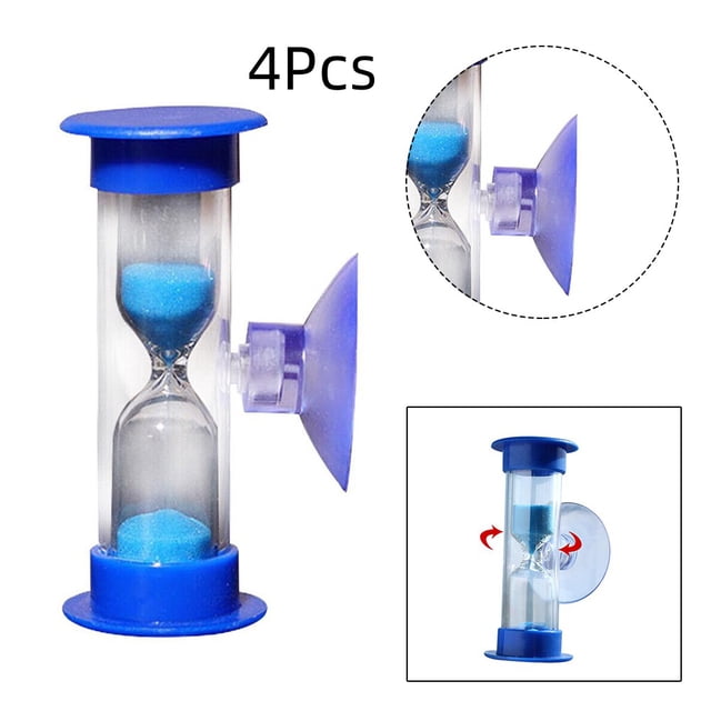 Geege 4Pcs 3 Min Blue Sand No Battery Shower Timer Save Water Needed ...
