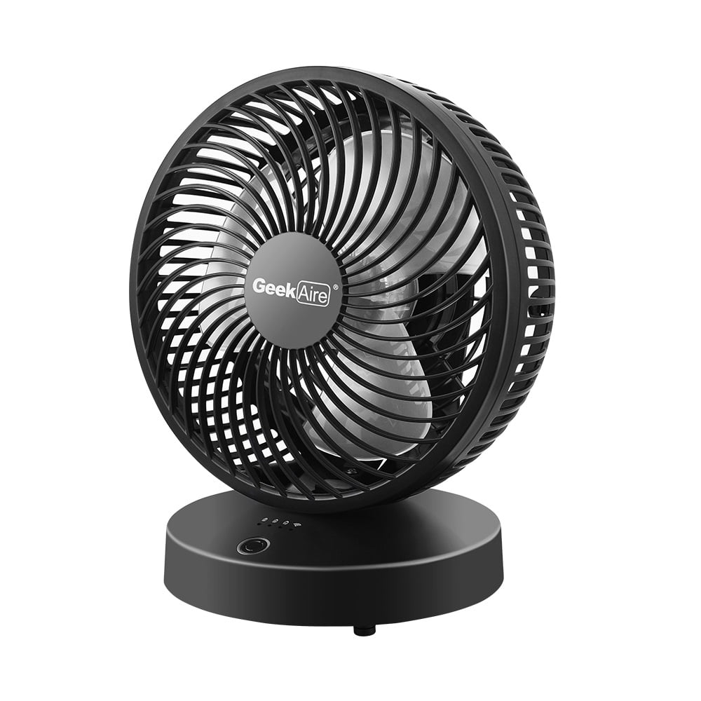 Geek Aire Portable Table Fan, Rechargeable, 5 Speed Settings, WIFI ...
