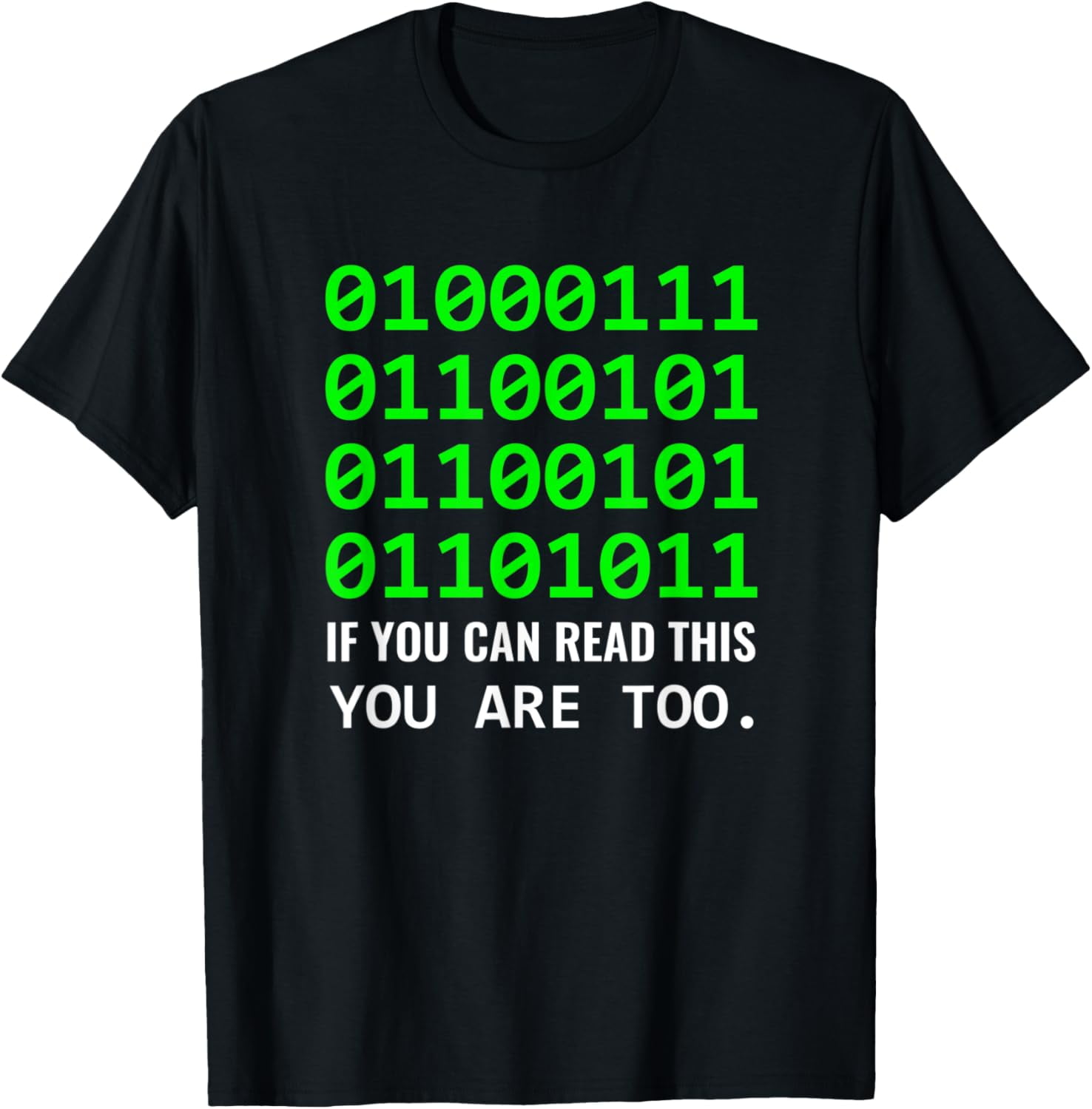 Geek Computer Binary Code Software Developer T-Shirt - Walmart.com