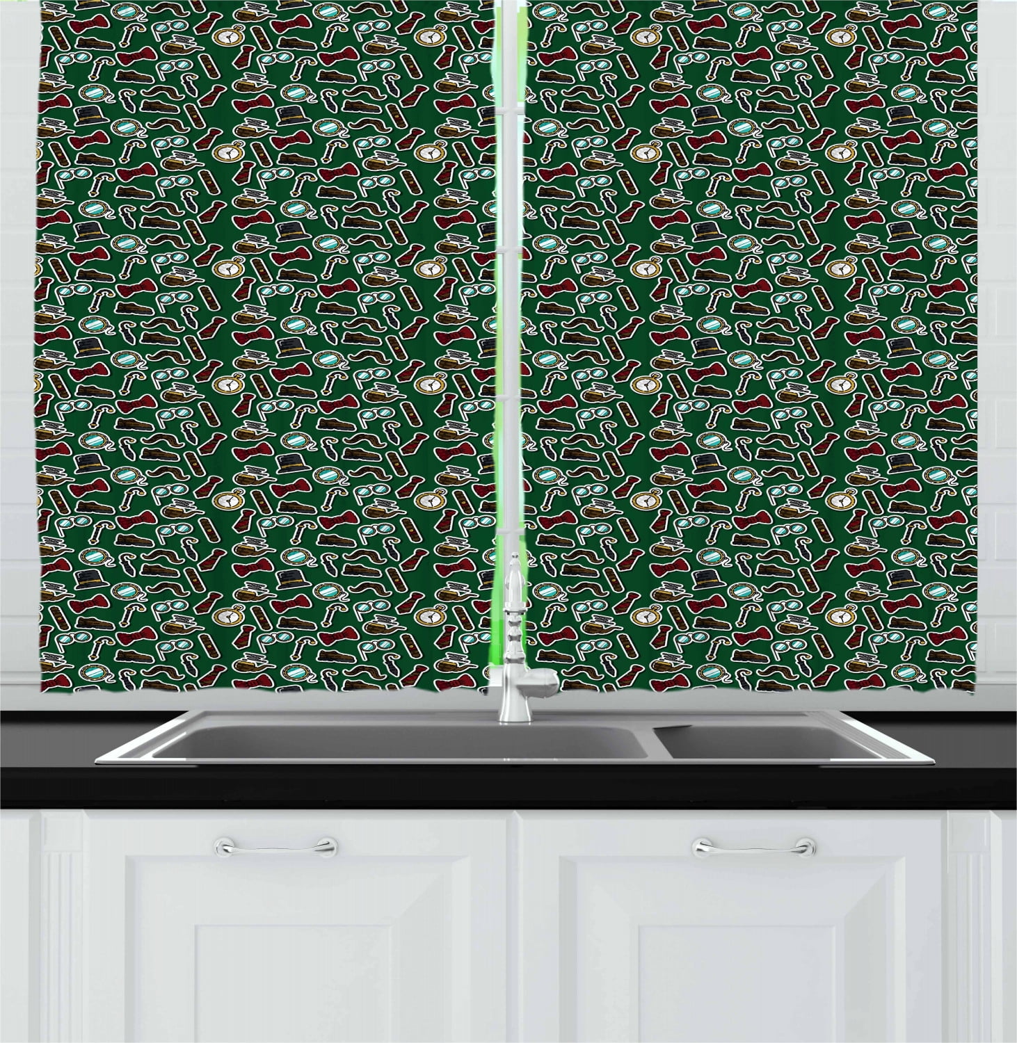 Geek Curtains 2 Panels Set, Colorful Vintage Fashion for Dandy ...