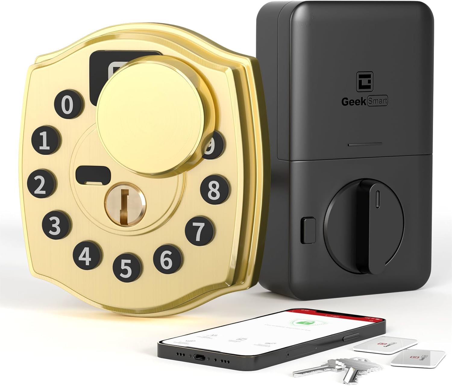 Geek Smart Door Lock, Electronic Keypad Deadbolt with App, Smart ...